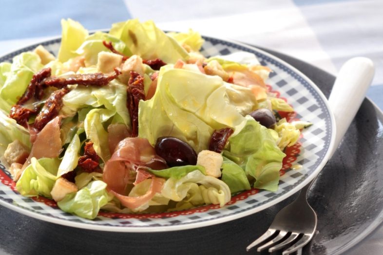 Greek-Mediterranean Caesar Salad | Mediterranean Diet, Healthy Greek ...