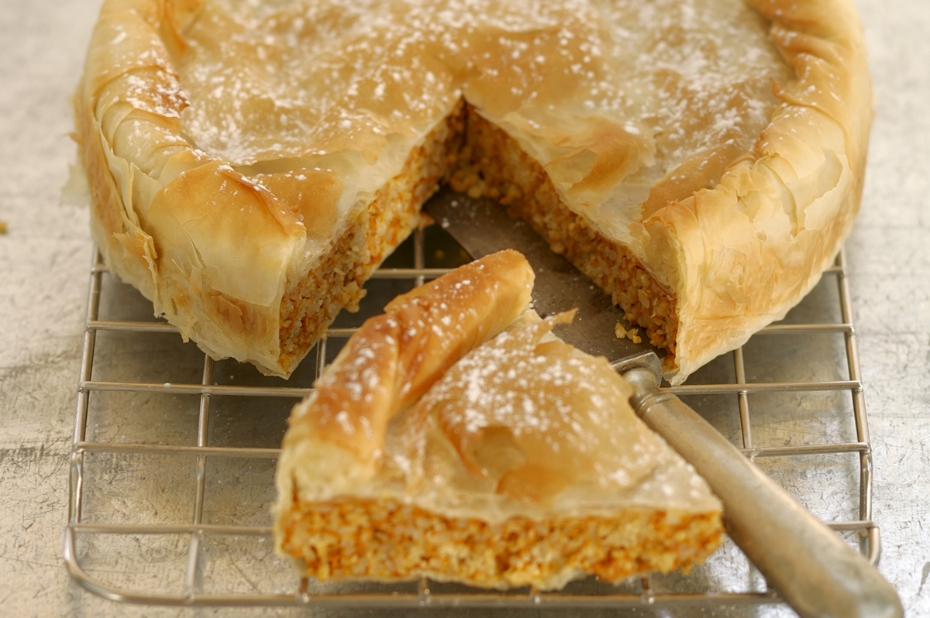 Greek Pumpkin Pie with Phyllo and Honey | Mediterranean Diet, Healthy ...