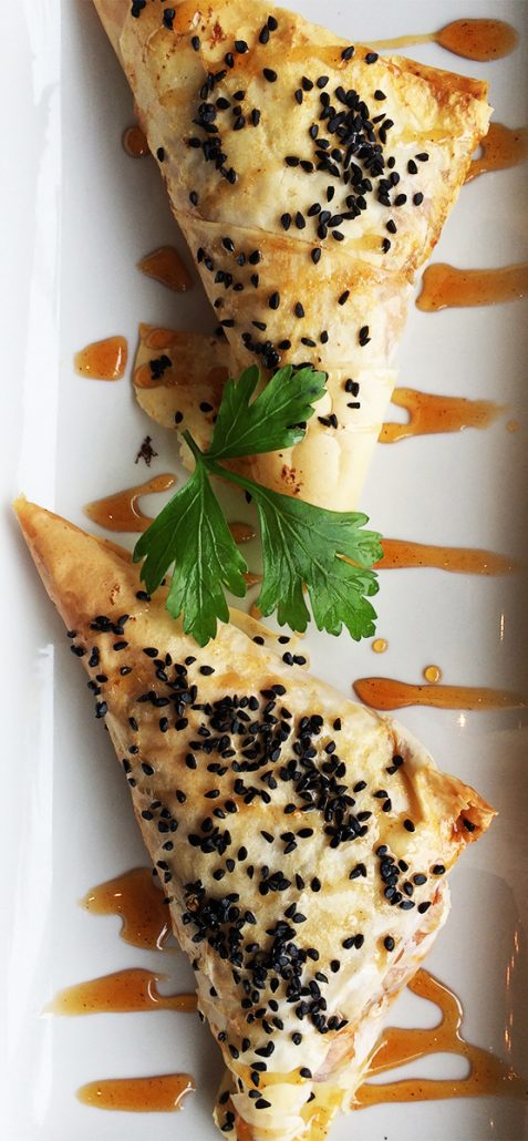 Sweet Potato-Feta Phyllo Triangles | Greek Food - Greek Cooking - Greek ...