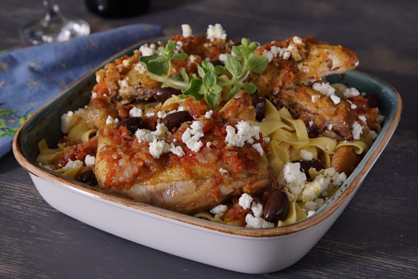 Spartan Chicken - Chicken in Tomato Sauce with Olives & Feta