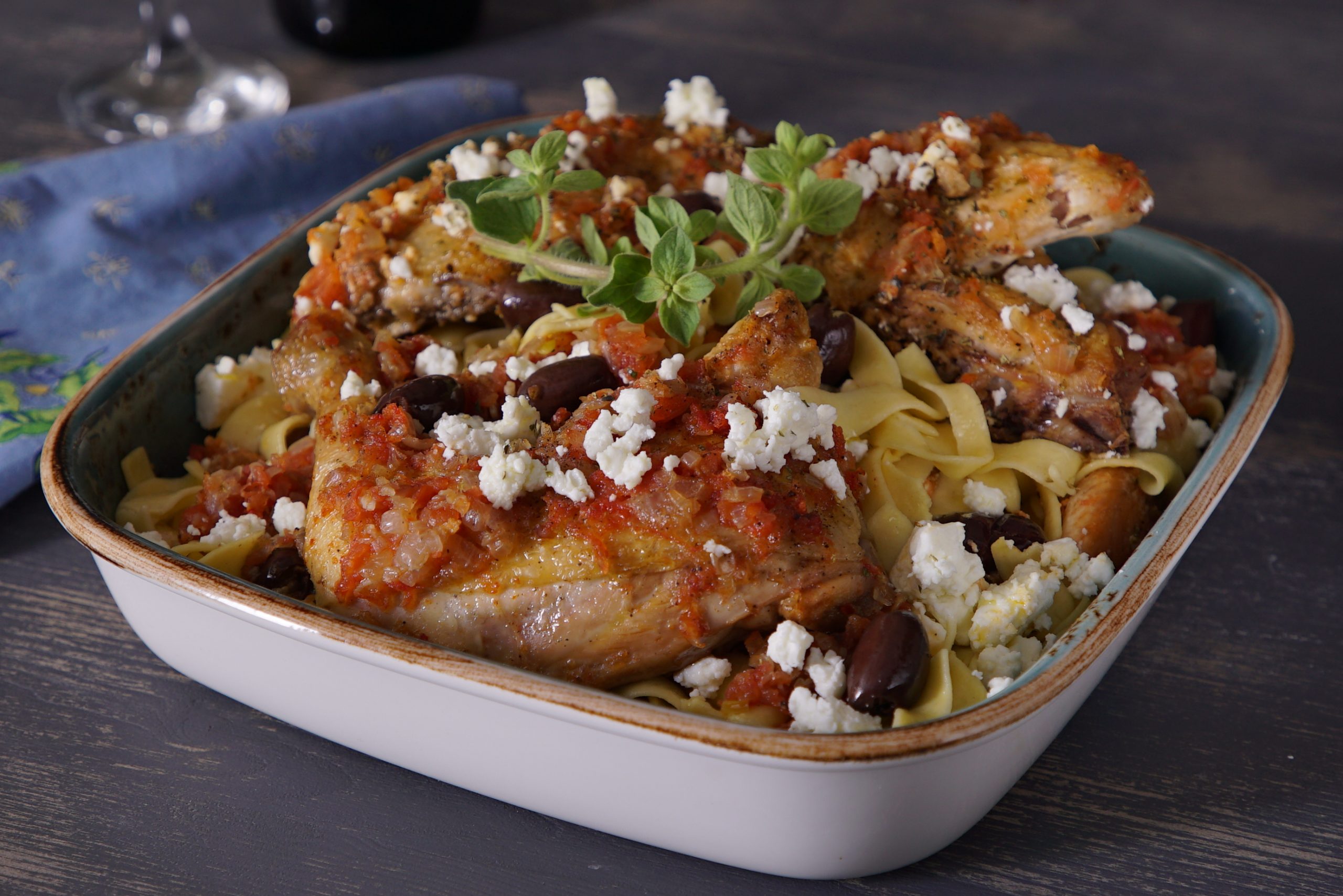Spartan Chicken - Chicken in Tomato Sauce with Olives & Feta