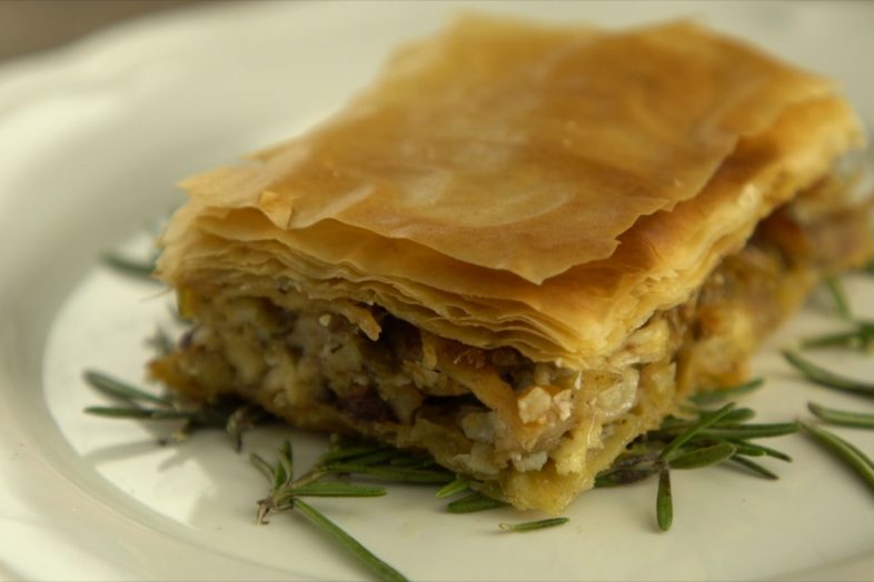 Flaky Chicken Phyllo Pie | Diane Kochilas