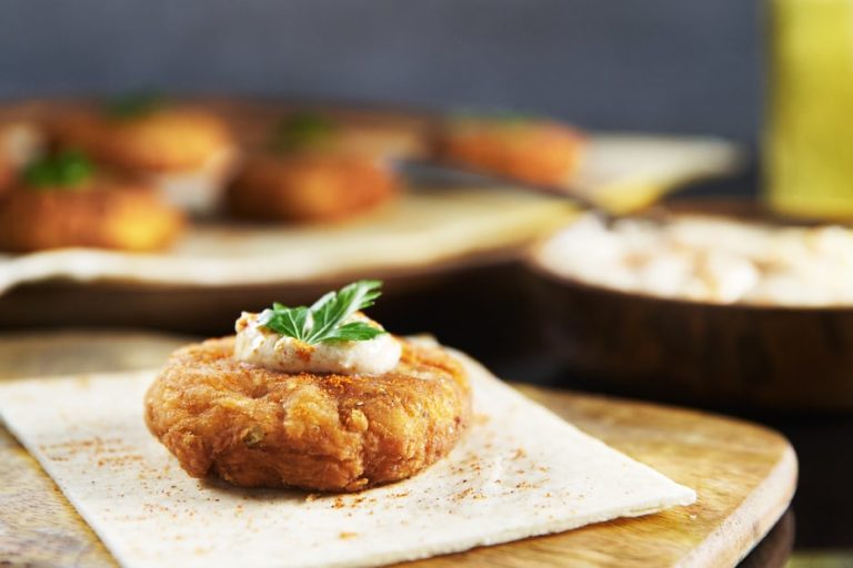 Pitaroudia - Chickpea Fritters with Tahini Sauce | Recipe