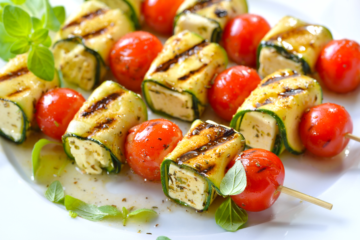 Grilled Zucchini-Feta Packets | Diane Kochilas