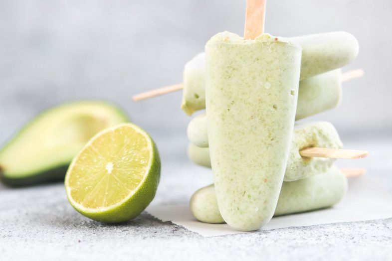 Recipe for vegan Lime Avocado Ice Pops | Diane Kochilas