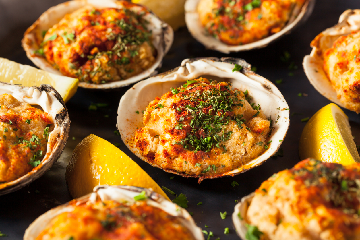 Recipe for Baked Clams with Lemon | Diane Kochilas