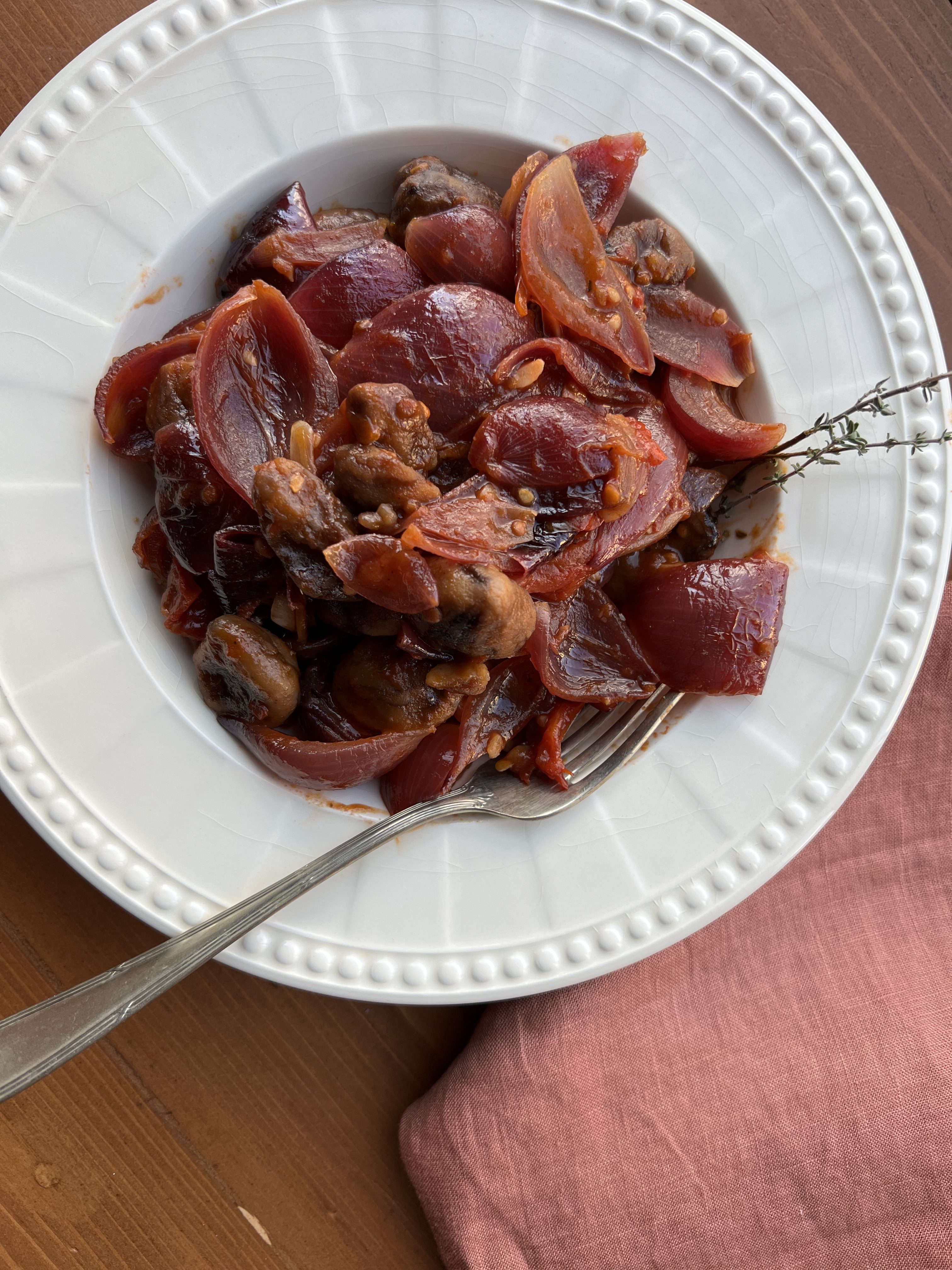 Jammy Braised Chestnuts With Fresh Tomatoes | Diane Kochilas