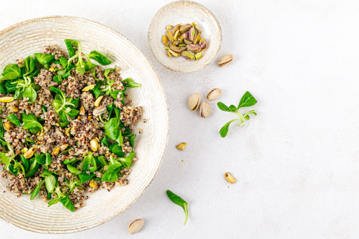 Corn Salad with Pistachios And Quinoa | Diane Kochilas