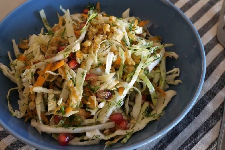 Recipe for Greek Cabbage Salad - Lahanosalata