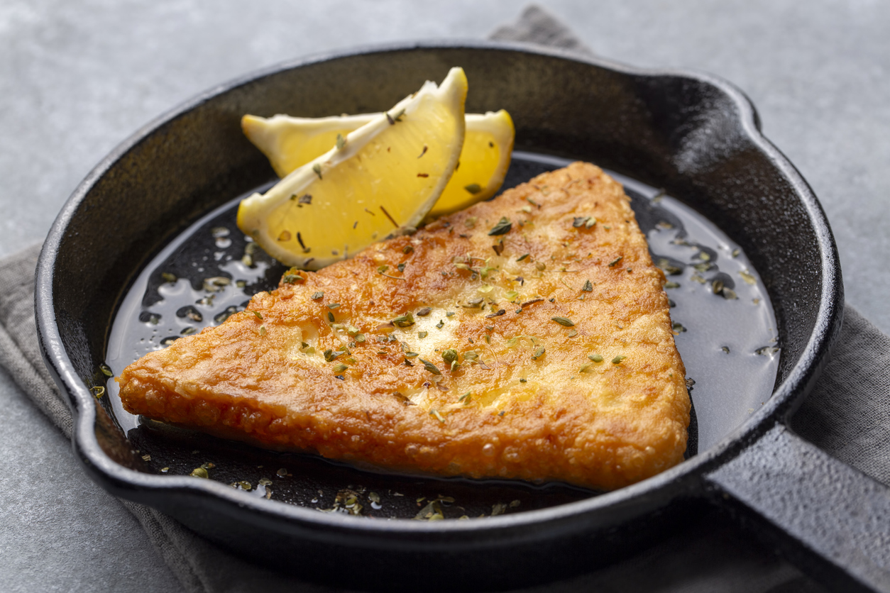 Greek Cheese Saganaki Recipe Diane Kochilas