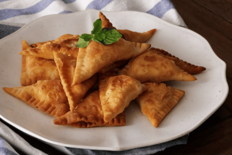 Crispy Fried Feta Triangles from Nea Ionia | Diane Kochilas