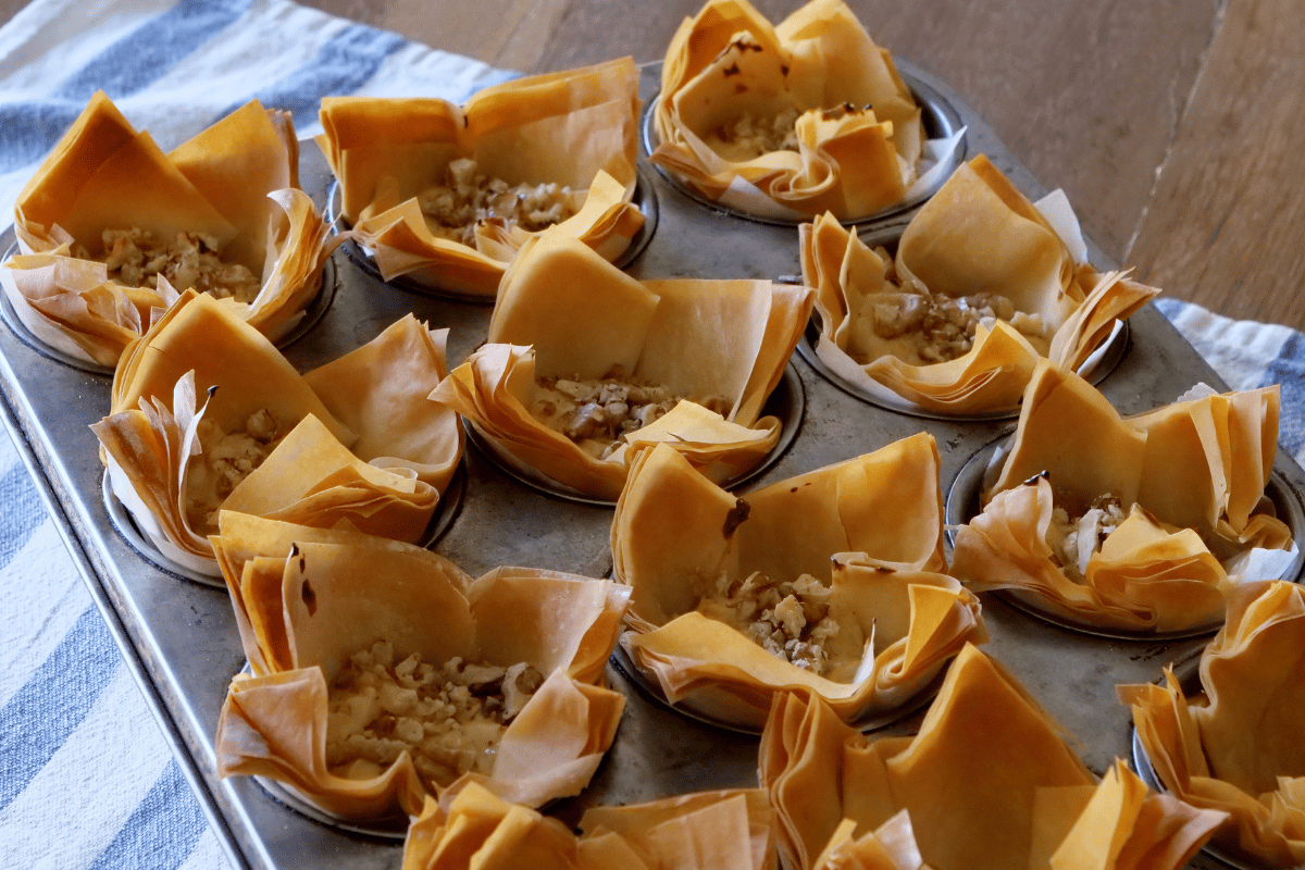 Pumpkin Phyllo Bites | Fall Desert Recipe by Diane Kochilas