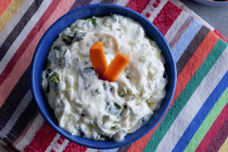 Burnt Scallion Greek Yogurt Dip | Diane Kochilas