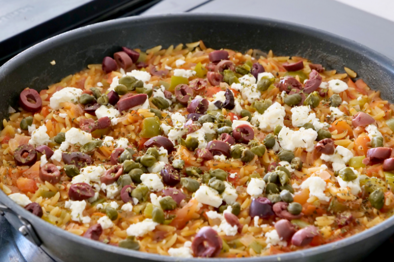 Greek Salad Kritharoto (Orzo Risotto) | Athens Cookbook